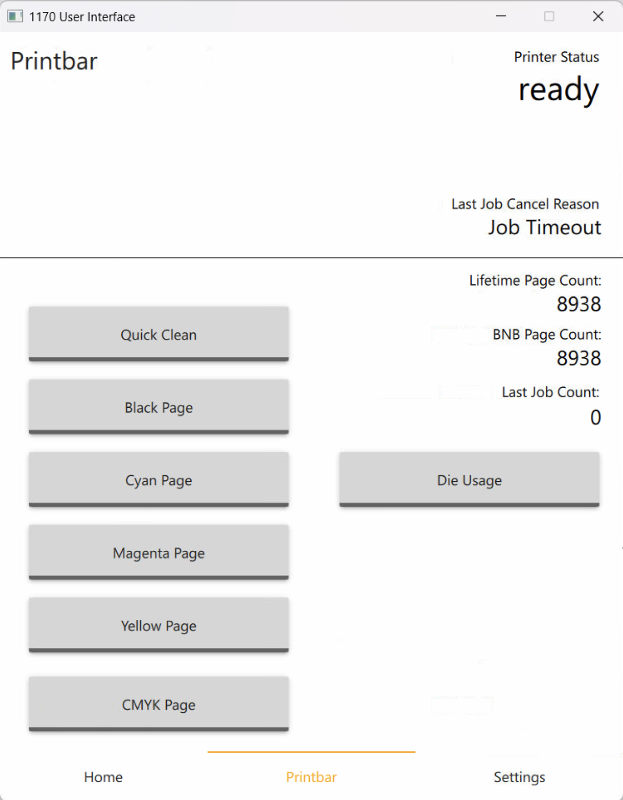 3.4 (1170) Software - 1170 Windows Interface – Postmark